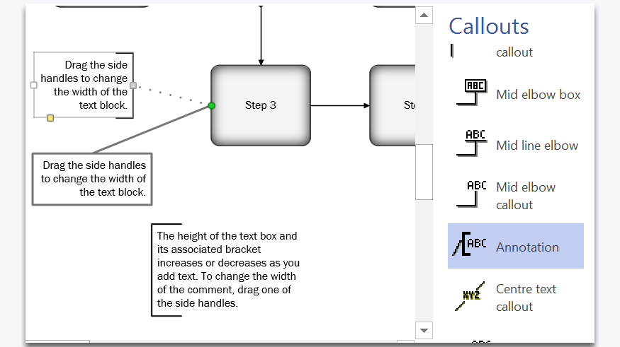 Annotations In Visio 2013 