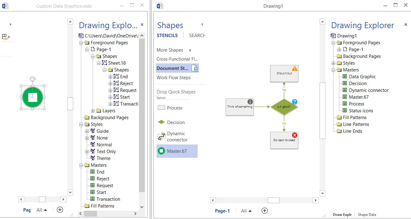 Custom Data Graphics in Visio 2013 Custom Data Graphics in Visio 2013